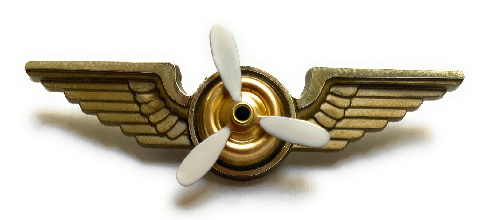 Vintage Delta Airlines Pilot Wing Spinning Propeller Airplane Pin Gold ...