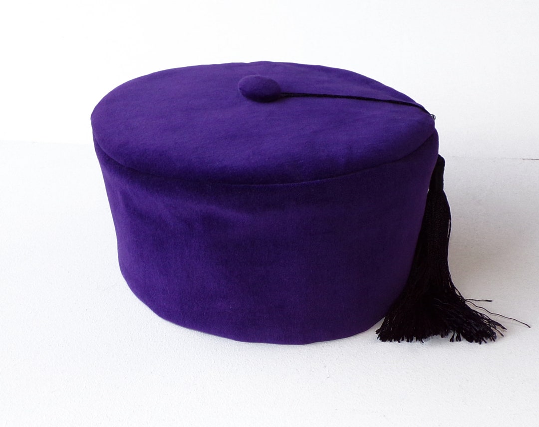 Purple Velvet Smoking Cap With Tassel Made to Order - Etsy
