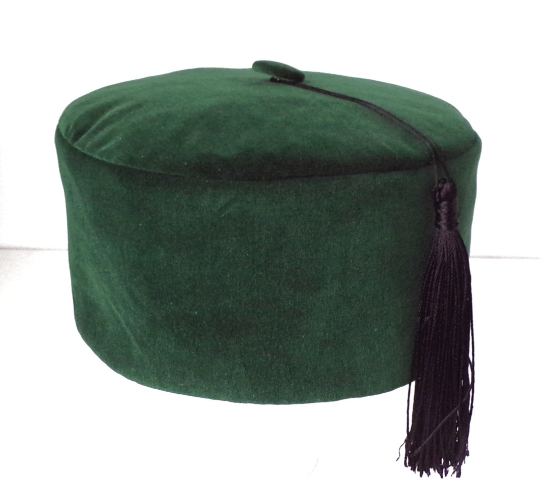 Green Velvet Smoking Cap With Tassel Made to Order - Etsy