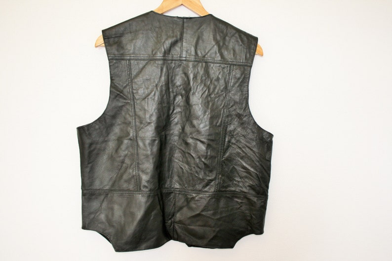 Leather Rocker Vest Country Waistcoat Western Motorcycle Vest Biker ...