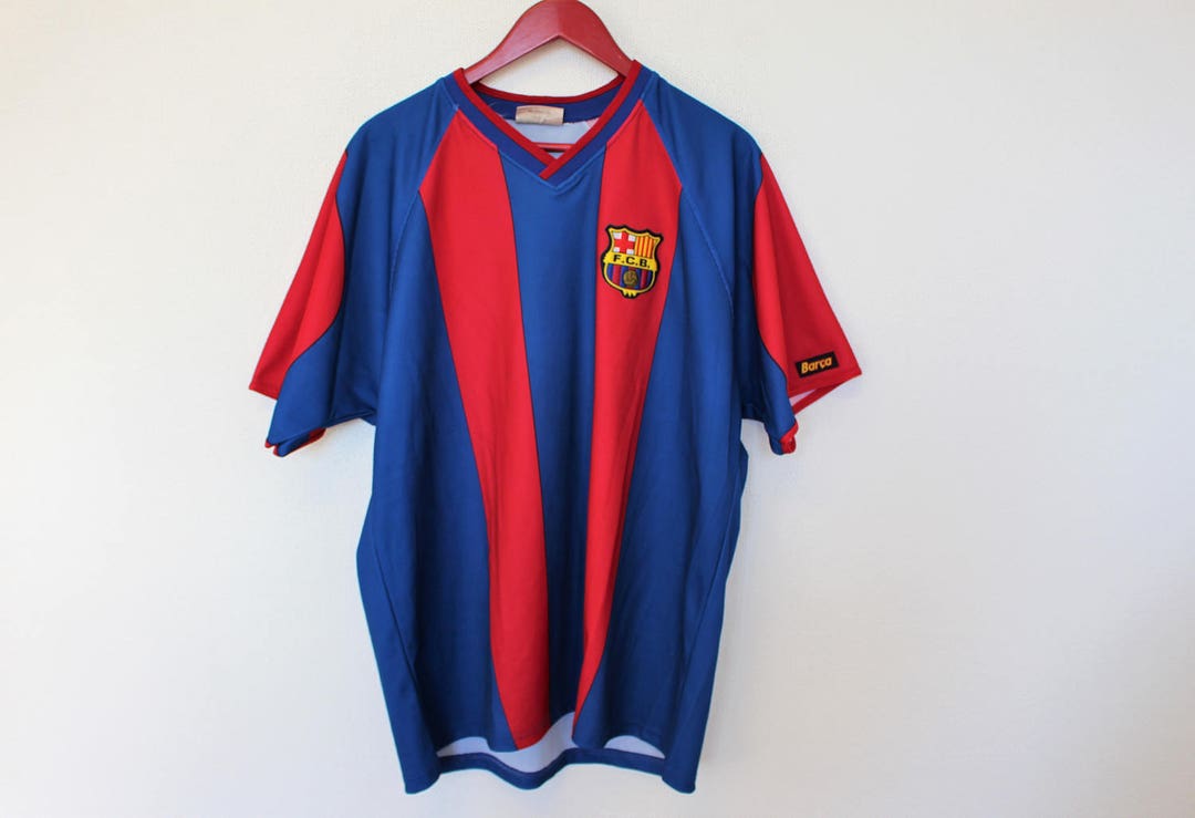 FCB Shirt Blue Red Barcelona Football Shirt Soccer Shirt 7 SAVIOLA ...