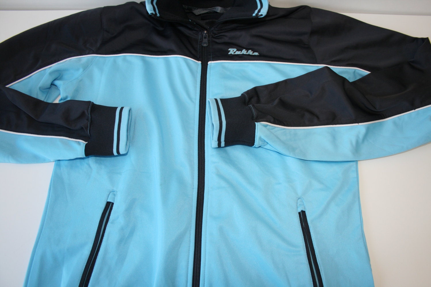 RUKKA Jacket Light Blue Sports Track Jacket Vintage 90s Style Jacket ...