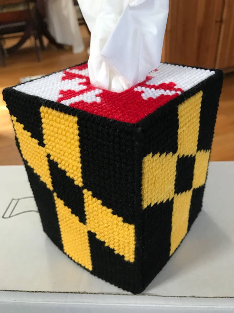Maryland Flag Tissue Box - Etsy