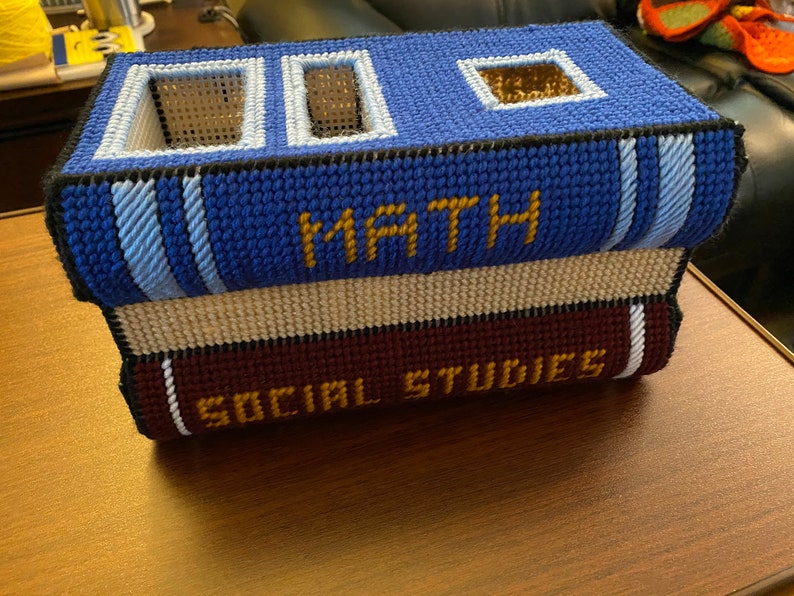 Stacked Books Tissue Box for Desk - Etsy