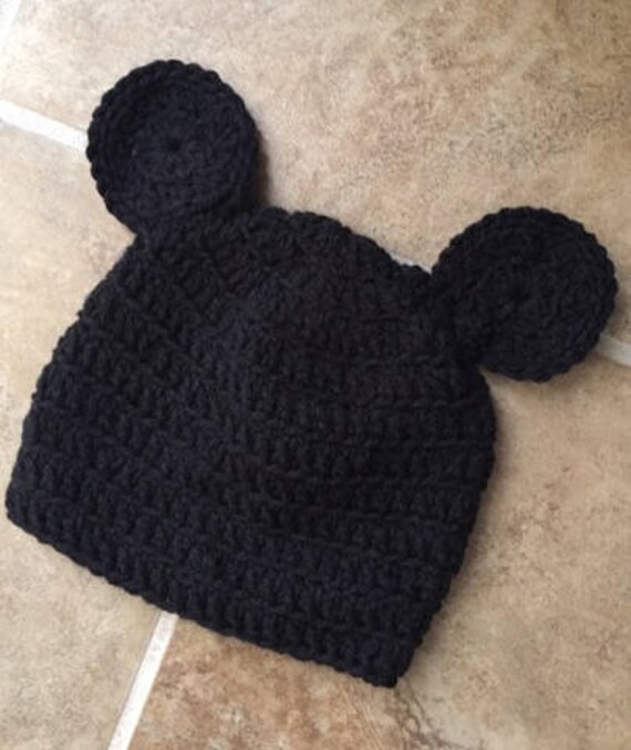Mickey Hat Crocheted Mickey Mouse Hat Handmade Beanie | Etsy