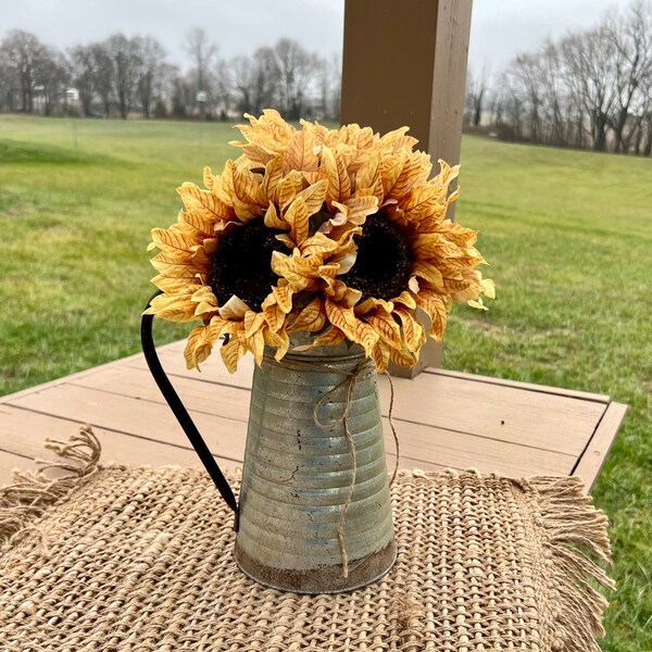 Sunflower Pitcher - Etsy