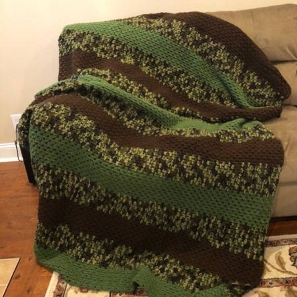 Camo Afghan - Etsy