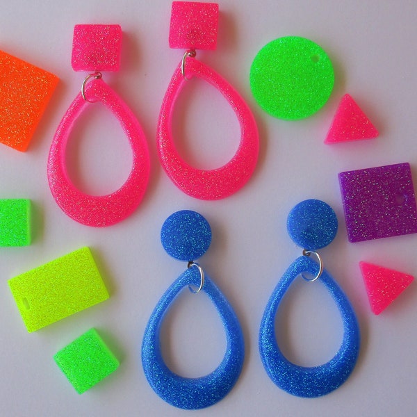 Neon Earrings - Etsy