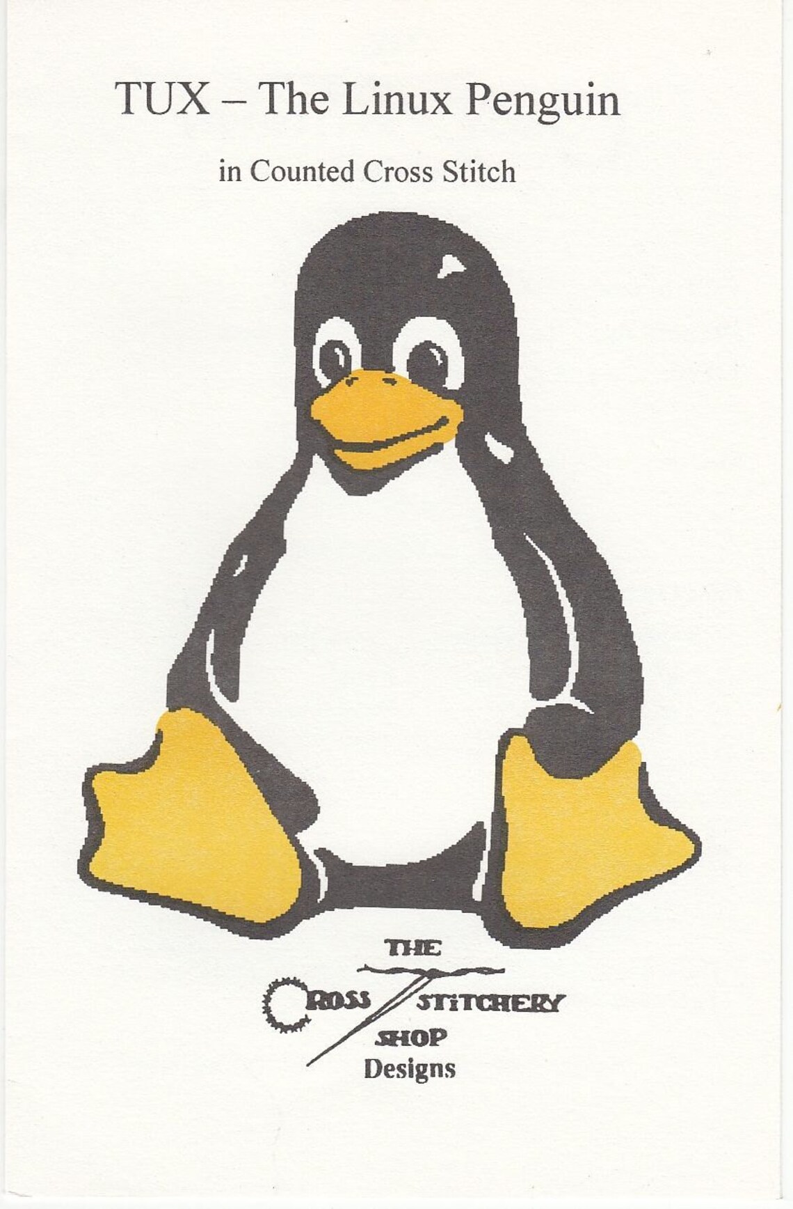 CHART of TUX the Linux Penguin in Counted Cross Stitch - Etsy Canada