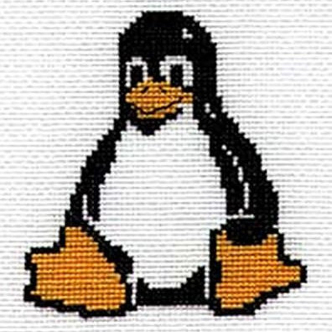 CHART of TUX the Linux Penguin in Counted Cross Stitch - Etsy Canada