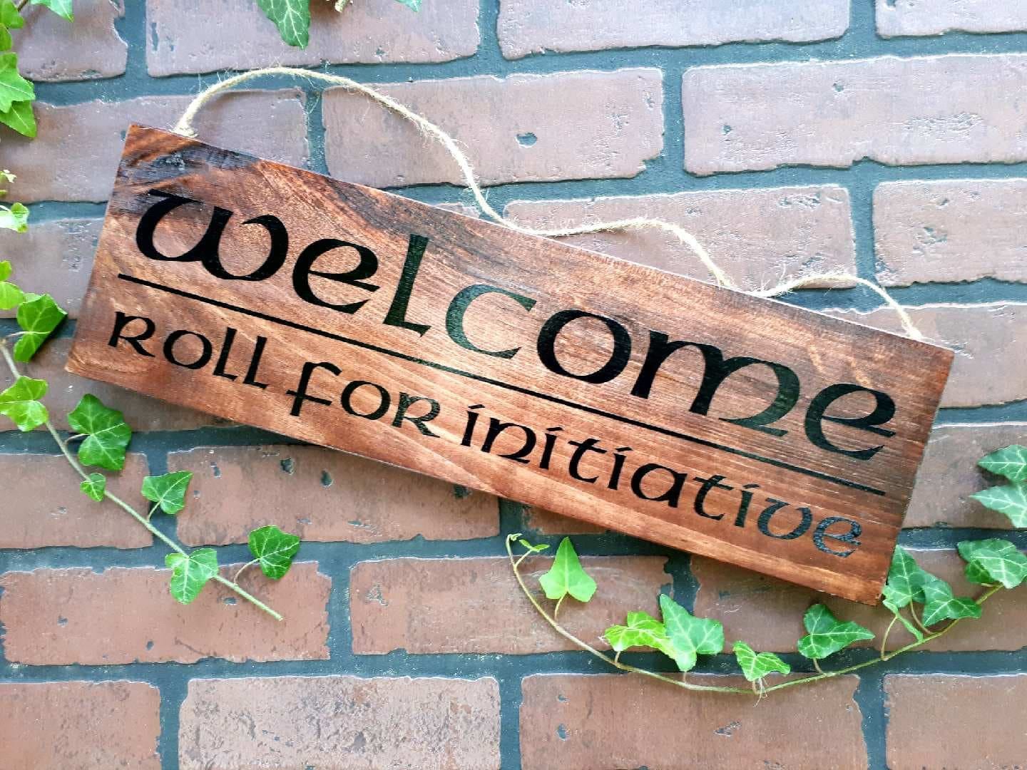 Nerdy Welcome Sign DnD Roll for Initiative Dungeons | Etsy