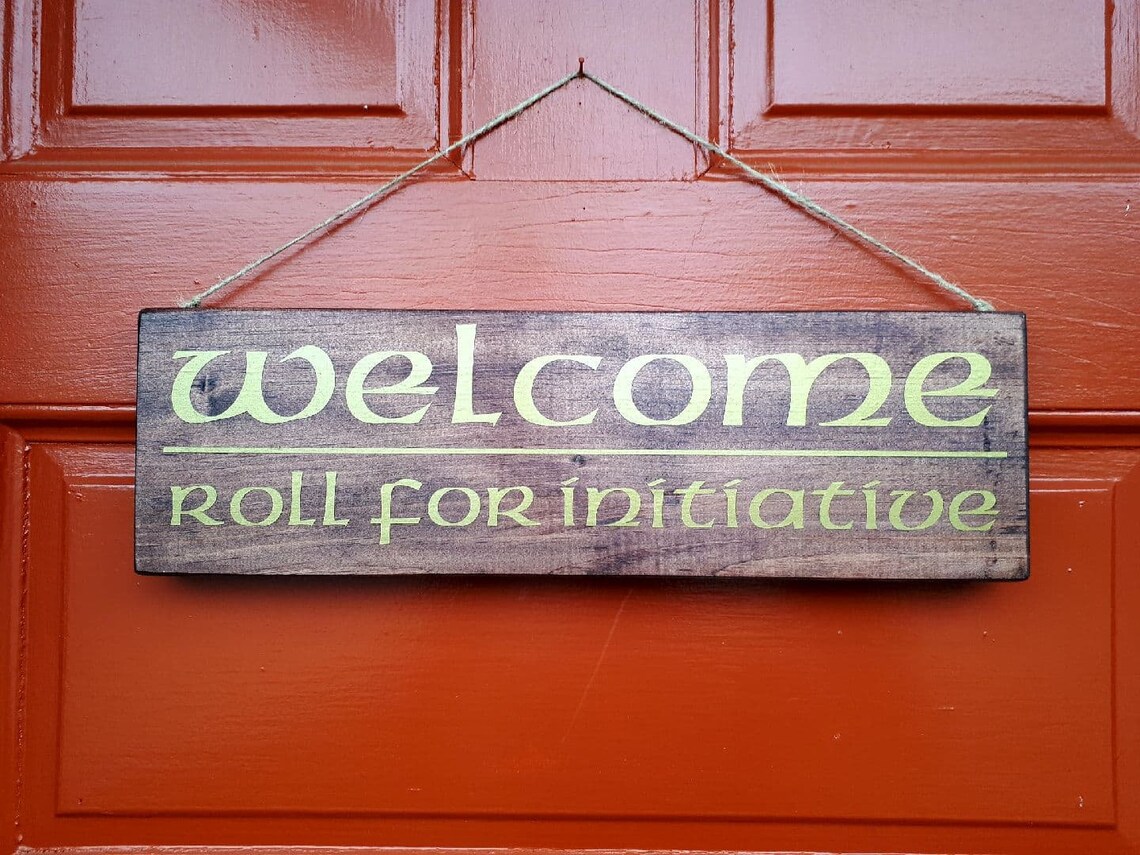 Nerdy Welcome Sign DnD Roll for Initiative Dungeons | Etsy