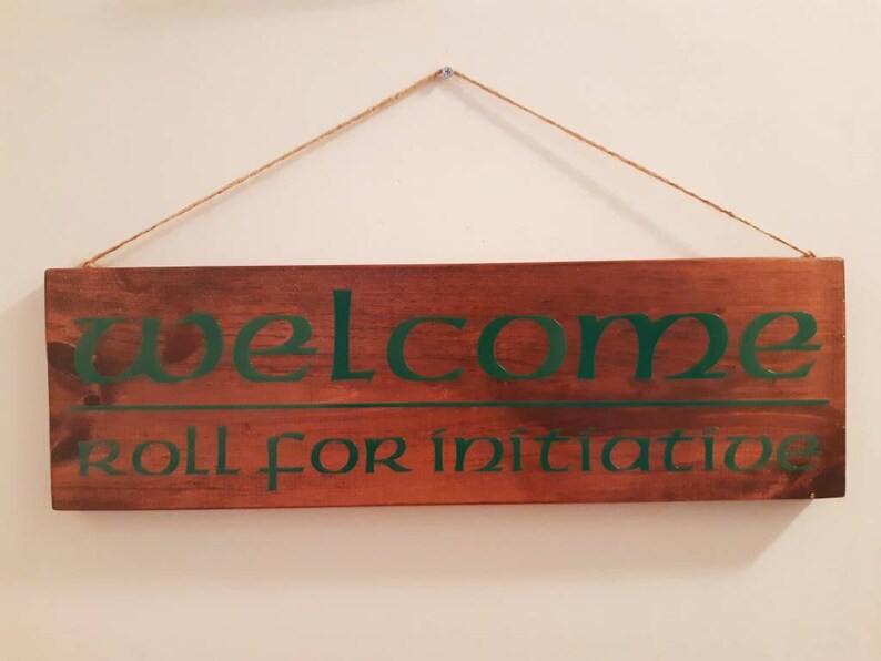 Nerdy Welcome Sign DnD Roll for Initiative Dungeons | Etsy