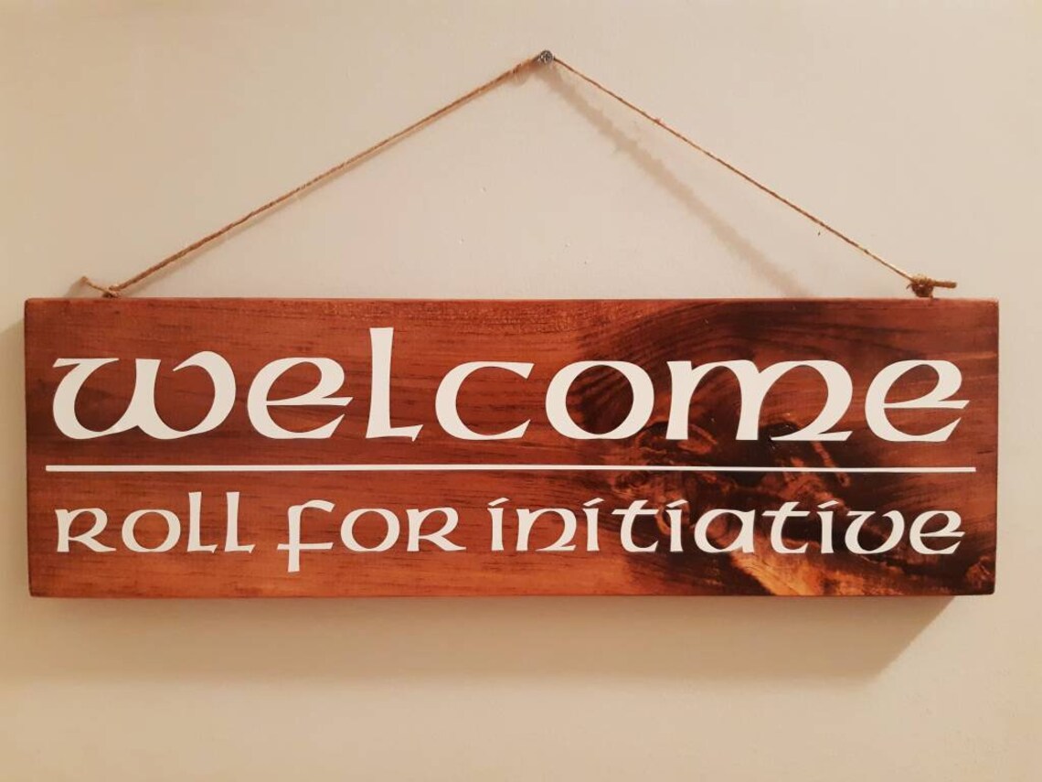 Nerdy Welcome Sign DnD Roll for Initiative Dungeons | Etsy