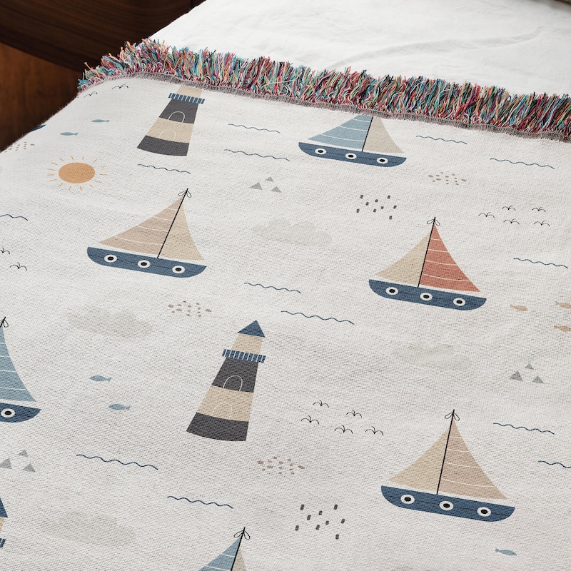 Nautical Blanket - Etsy