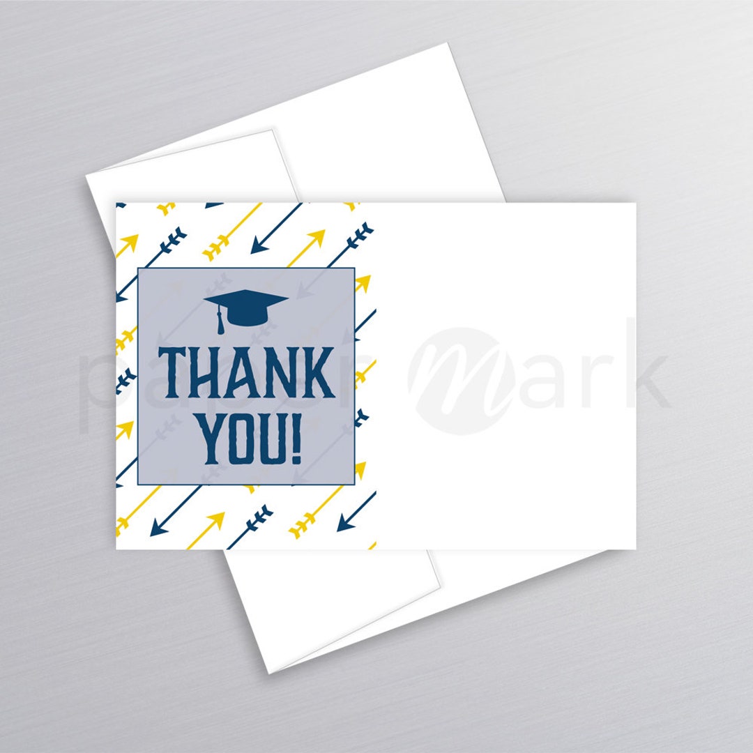 Graduation Party Thank You Note Thank You Card Class of - Etsy