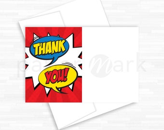 Superhero Thank You Note | Etsy