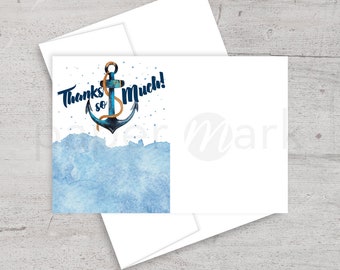 Printable Ocean Theme Thank You Card Baby Shower Birthday - Etsy Canada
