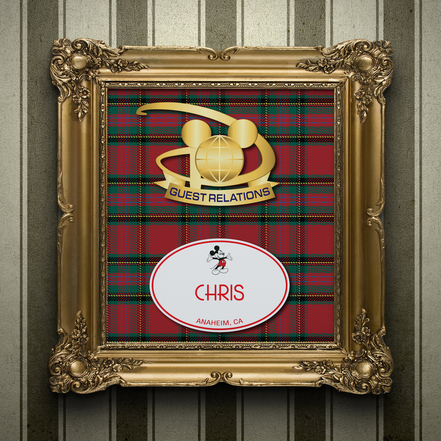 Personalized Disney World Disneyland Guest Relations Cast Member Wall ...