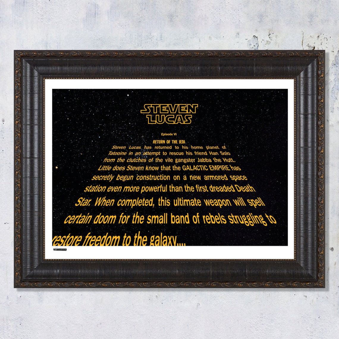 Personalized Star Wars Credits Crawl Fine Art Print, Wall Artwork, Home ...