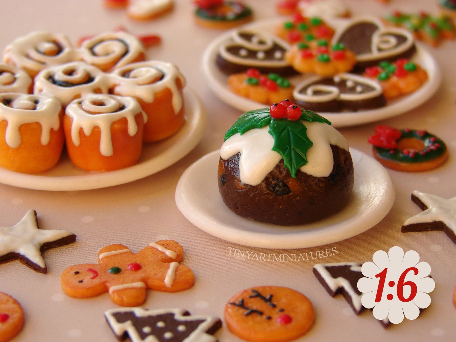 Realistic Miniature Christmas Pudding for Dollhouse - Etsy