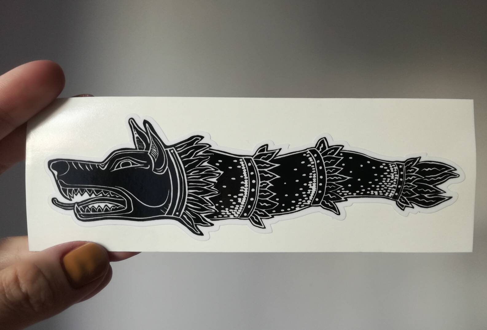 Cut-out Sticker Dacian Wolf Draco Bumper Sticker Hybrid Wolf - Etsy