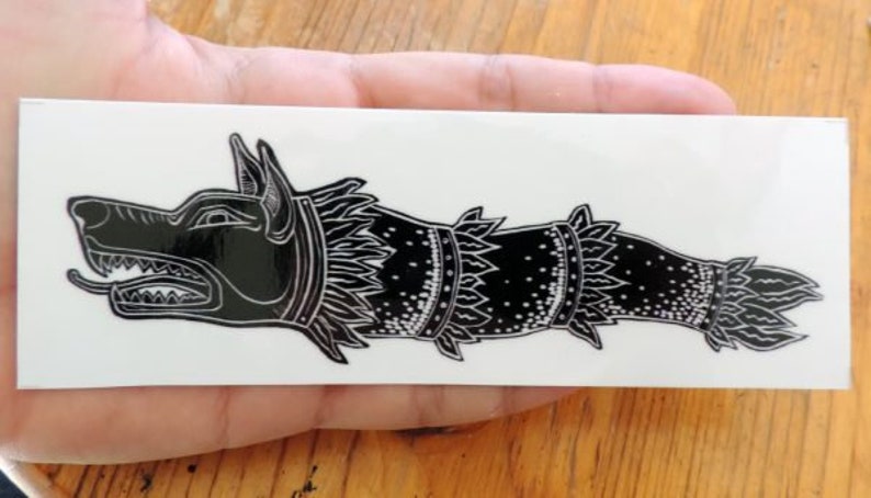 Dacian Draco Wolf Sticker: Pagan Dragon Car Decal - Etsy