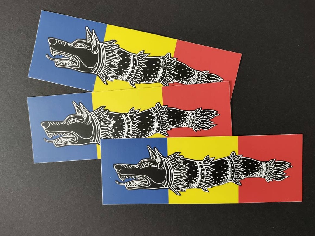 Dacian Draco Wolf Sticker: Romanian Tricolor Car Decal - Etsy