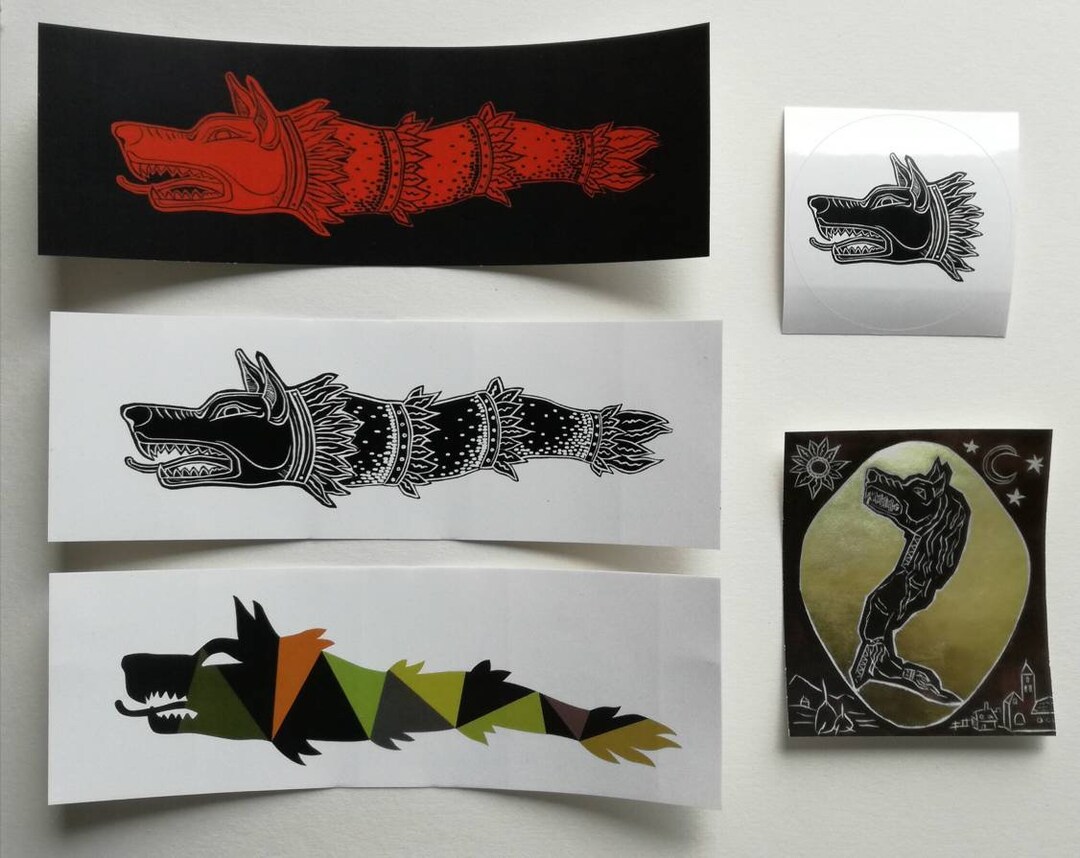 5 Stickers Set, Draco Bumper Stickers, Romanian History, Ancient Dacian ...