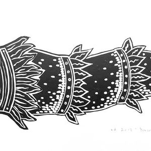 Draco Dacian Ancient Symbol, Large Linoleum Print, Historical Unique ...