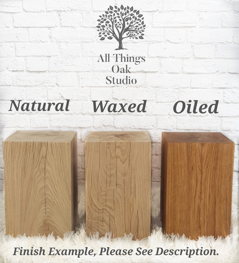 20cm x 20cm x 40cm or 50cm Tall SOLID OAK Tall Wooden Block | Etsy