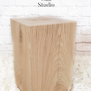 20cm X 20cm X 40cm or 50cm Tall SOLID OAK Tall Wooden Block Beam Lamp ...