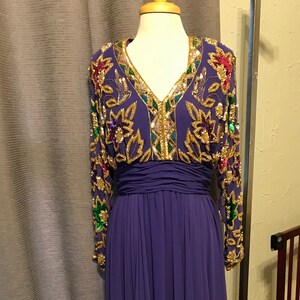 VOLUP Victoria Royal Ltd. Purple Layered Chiffon Gown With AMAZING ...