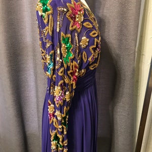 VOLUP Victoria Royal Ltd. Purple Layered Chiffon Gown With AMAZING ...