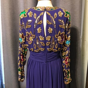 VOLUP Victoria Royal Ltd. Purple Layered Chiffon Gown With AMAZING ...