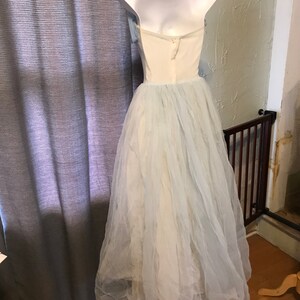 Icey Blue 1950s Disney Princess Prom Formal Full Length Gown With Tulle ...