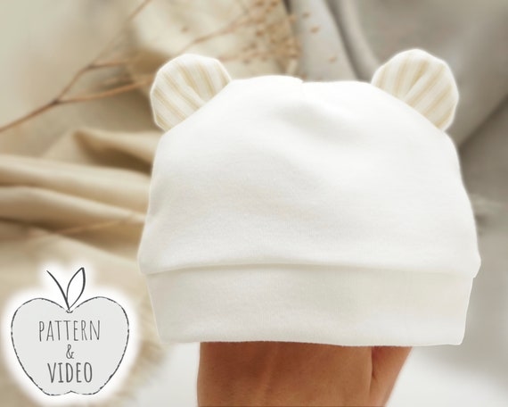 Ear Hat Sewing Pattern Download & HD VIDEO 0-3 3-6 Mths - Etsy Canada