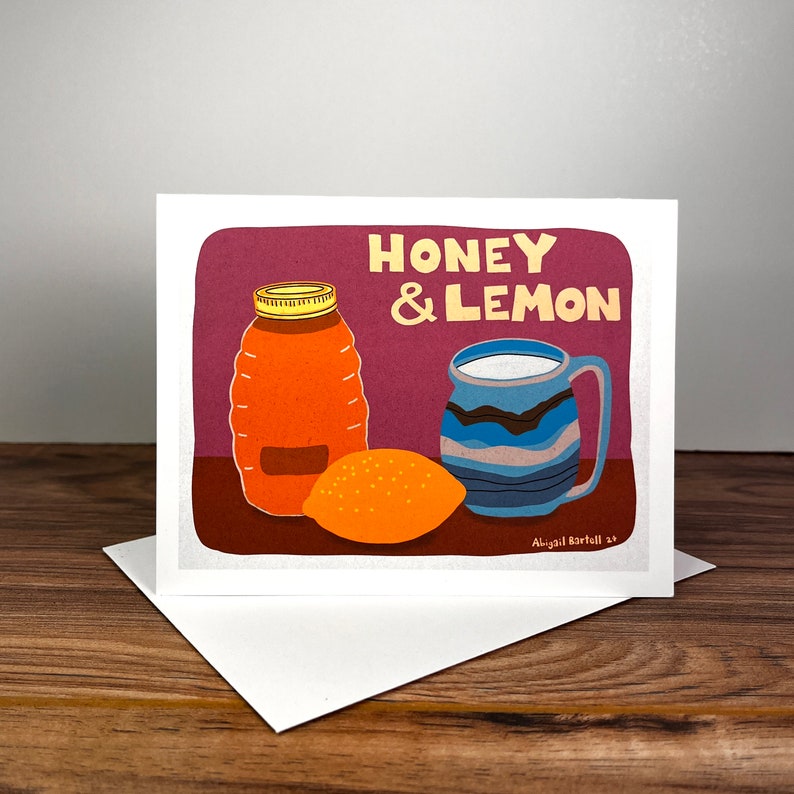Honey & Lemon Cards Hand-illustrated Design, Boxed Set of 5 - Etsy