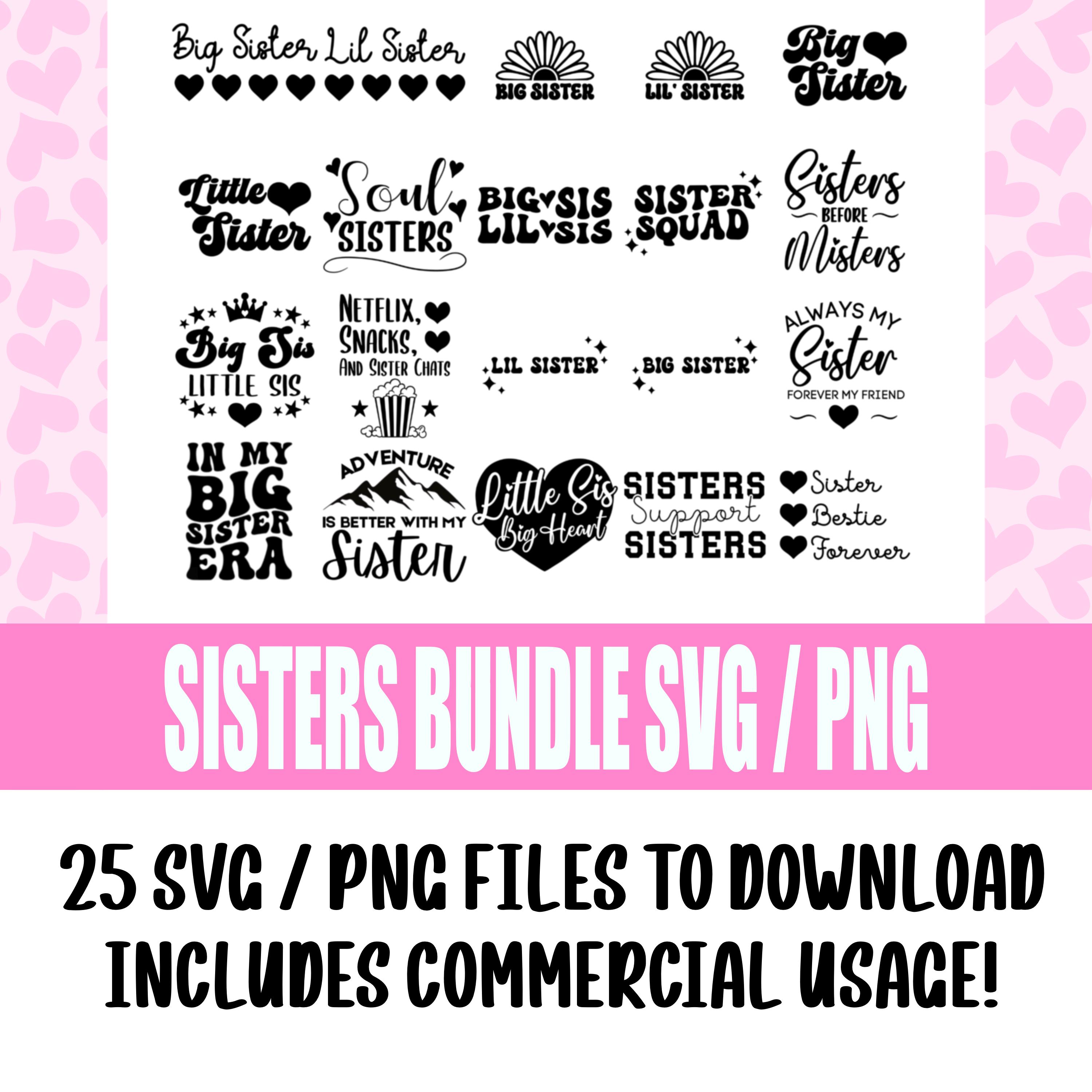 Sister SVG Bundle, Big Sis Lil Sis Designs (digital Download) - Etsy