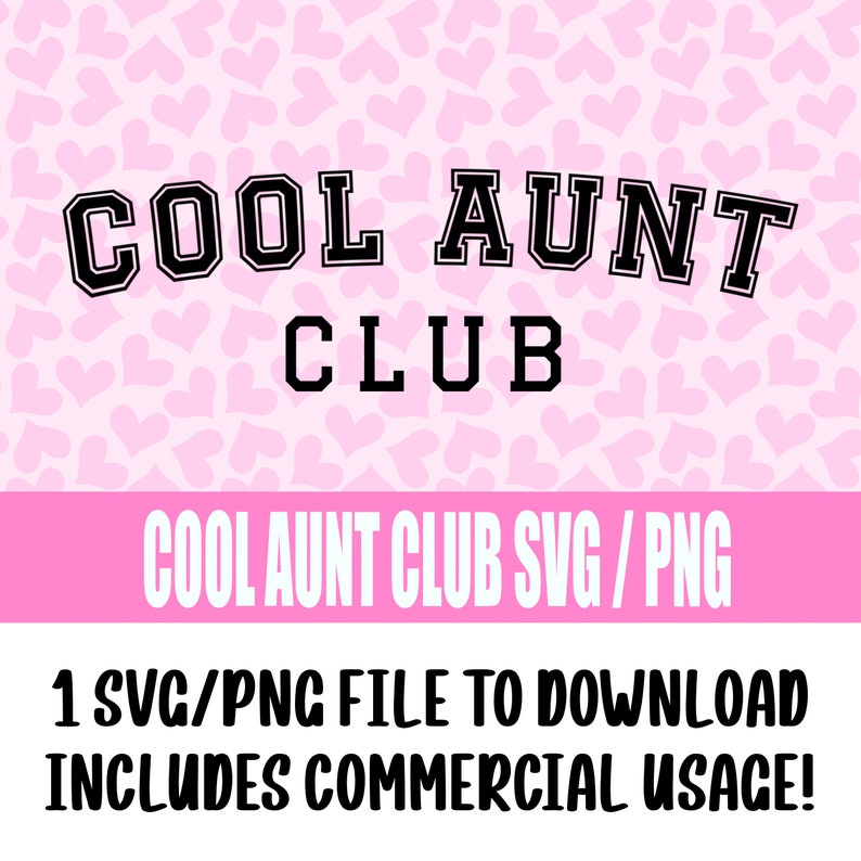 Cool Aunt Club SVG | Retro Varsity Design (digital Download) - Etsy