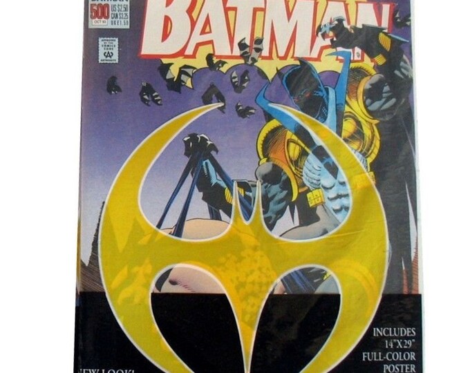 Vintage New & SEALED Batman Knightfall 500 Comic Book With 14x29 Poster ...