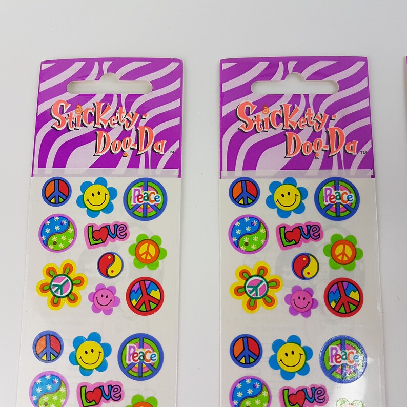 4 Sandylion Sticker Packs Mini Kids Happy Mood Face Hippy | Etsy