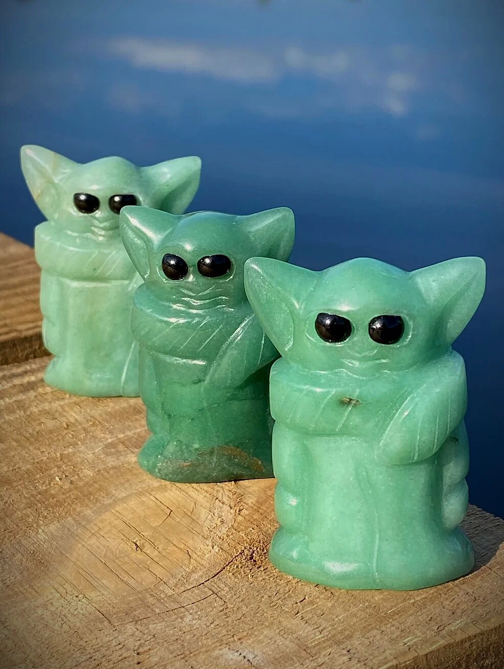 Crystal Baby Yoda Star Wars Grogu Stone Carving - Etsy