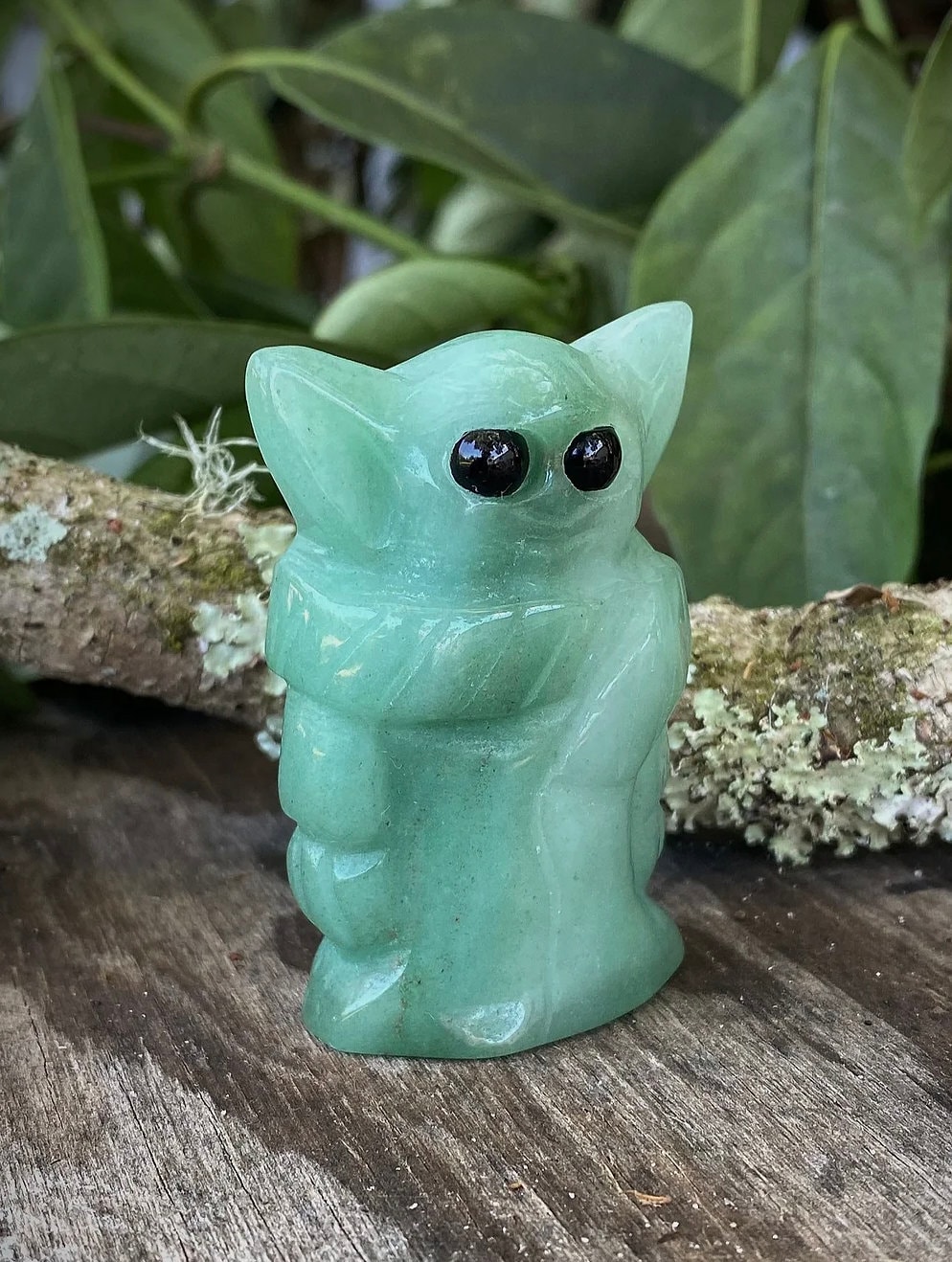 Crystal Baby Yoda Star Wars Grogu Stone Carving - Etsy