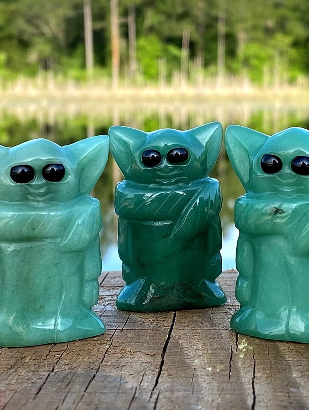 Crystal Baby Yoda Star Wars Grogu Stone Carving - Etsy