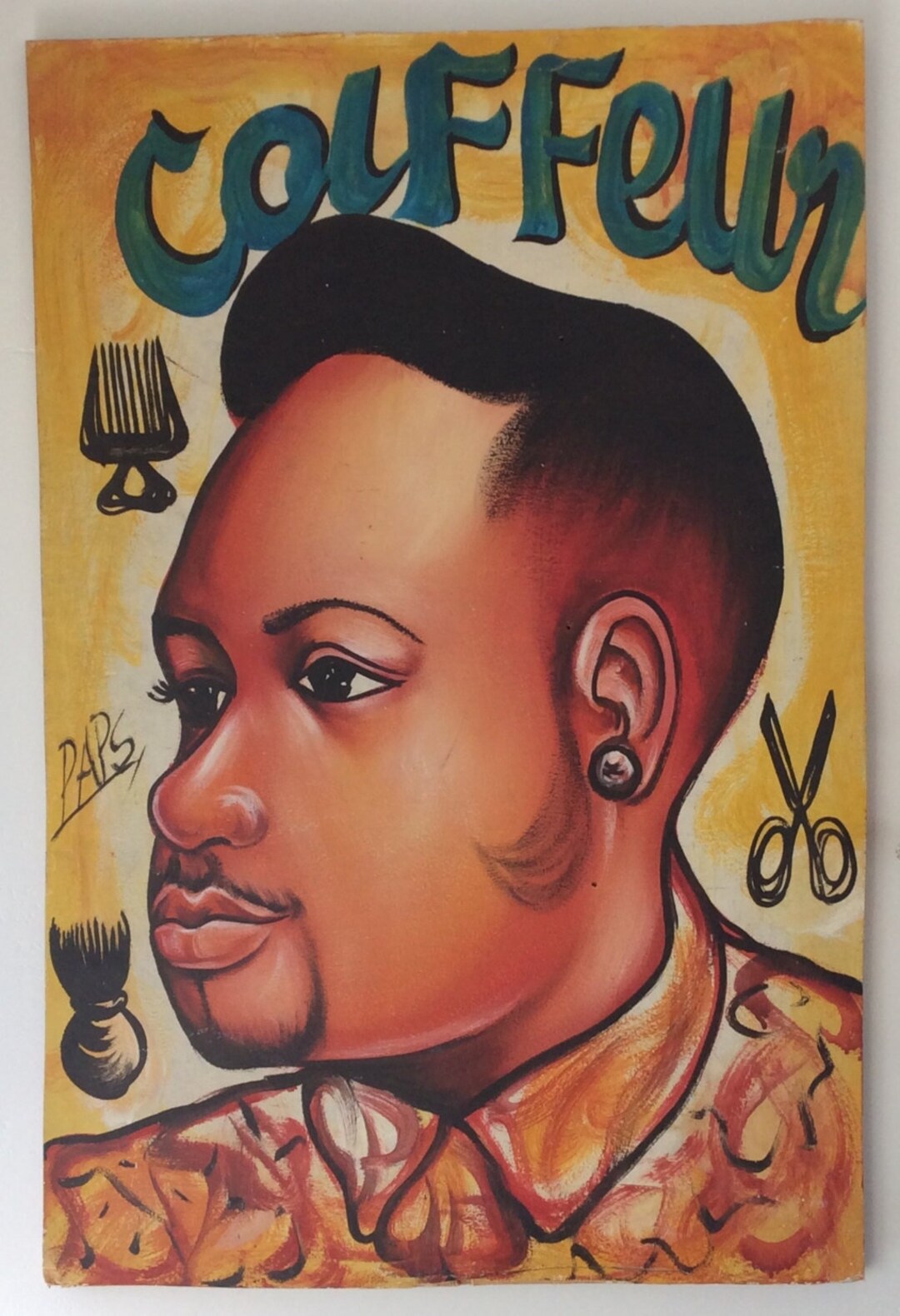 Ivory Coast W. African Barber Shop Sign - Etsy