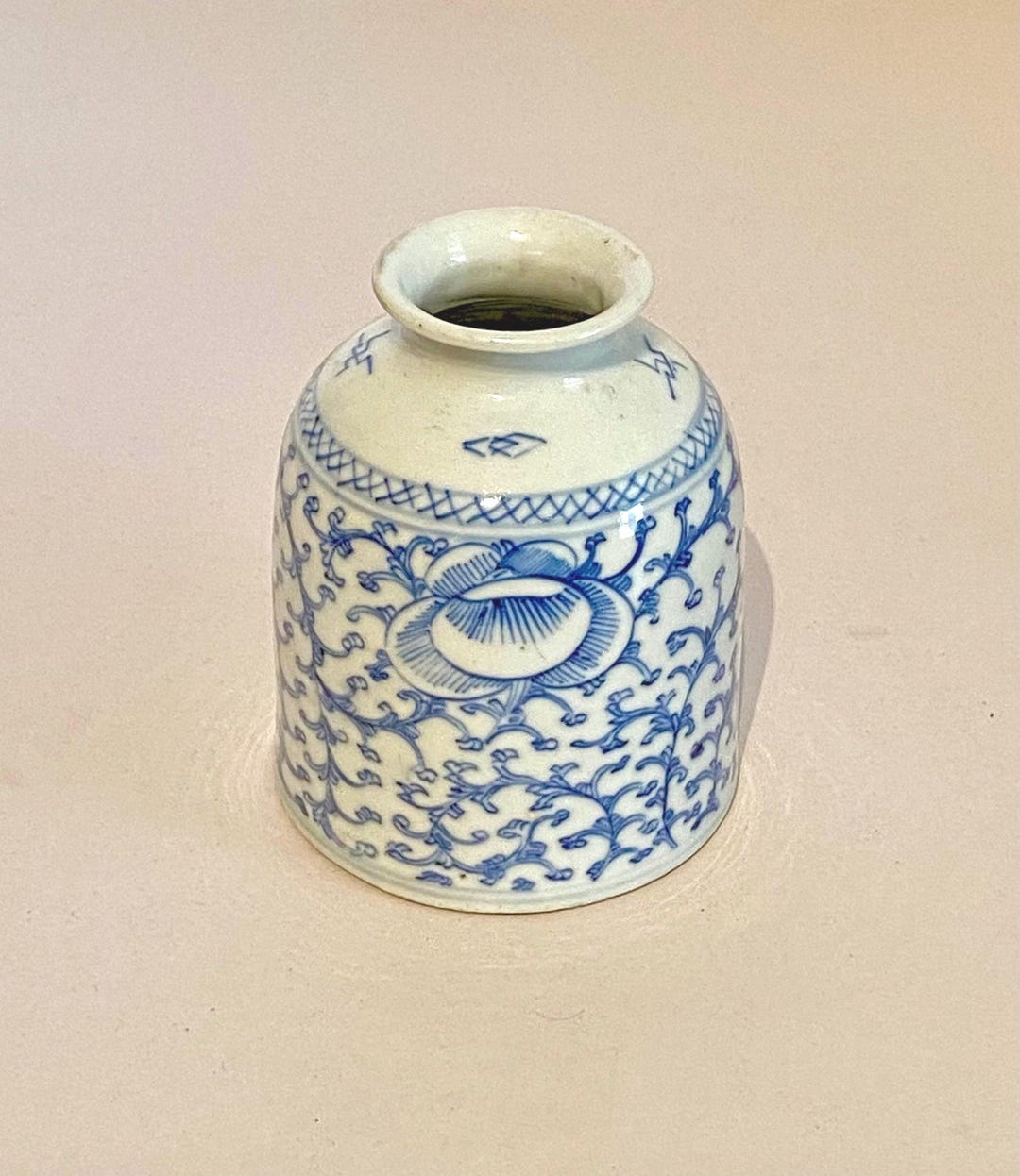 Chinese Blue & White Ceramic Inkwell Pot - Etsy