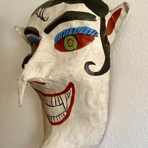 Guatemalan Giant Papiér Mache White Witch or Devil Mask - Etsy