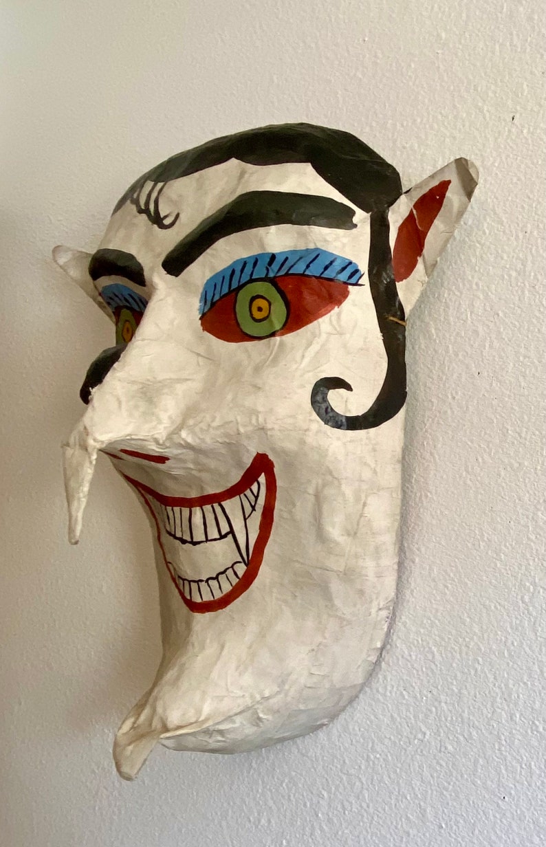 Guatemalan Giant Papiér Mache White Witch or Devil Mask - Etsy