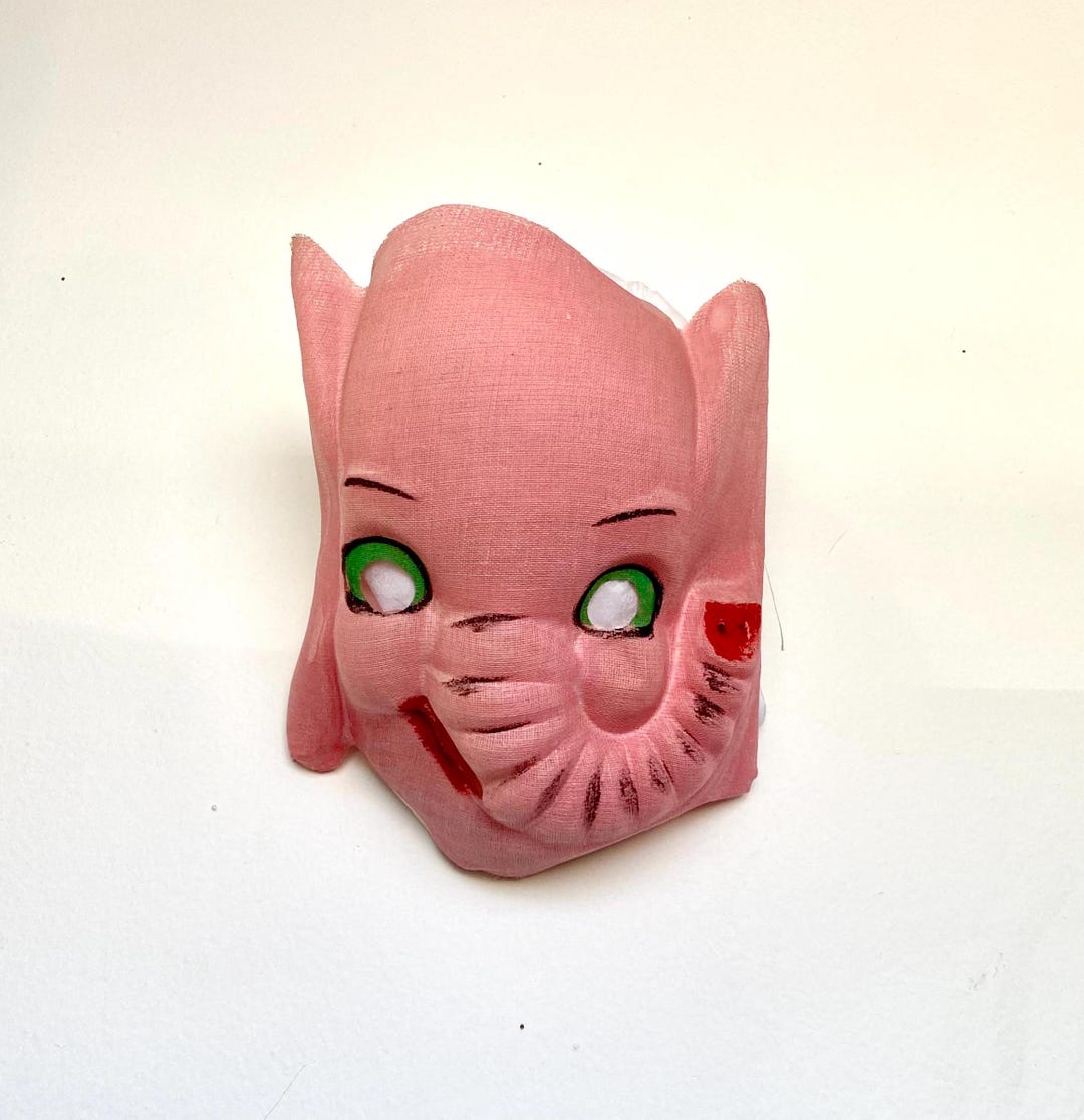 USA Buckram Textile Pink Elephant Head Costume Mask - Etsy